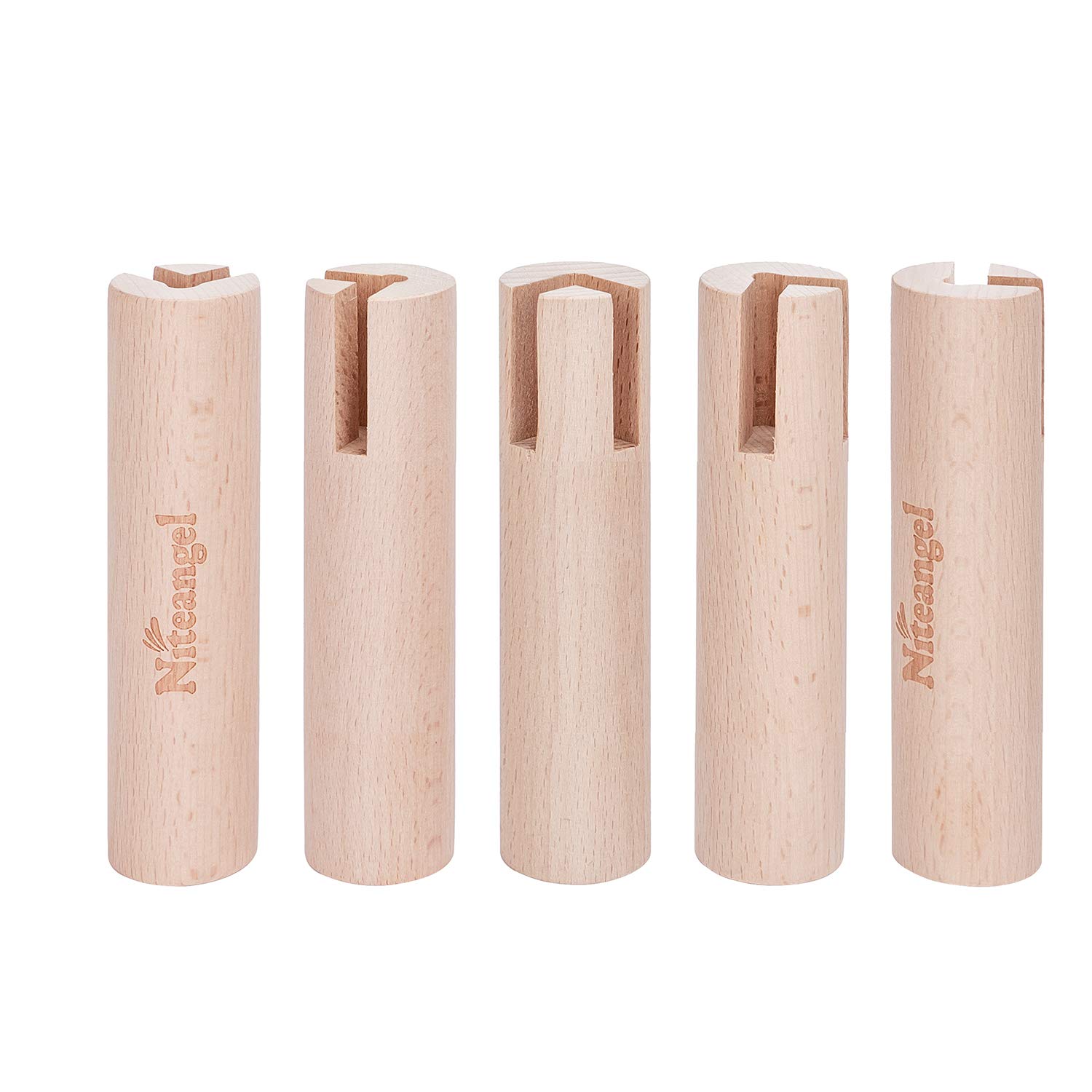 Niteangel Set of Beech Stilts for Elevating & Safely Setting Multi-Chamber Series Maze House (Set of 5 Stilts (4.33'' H))