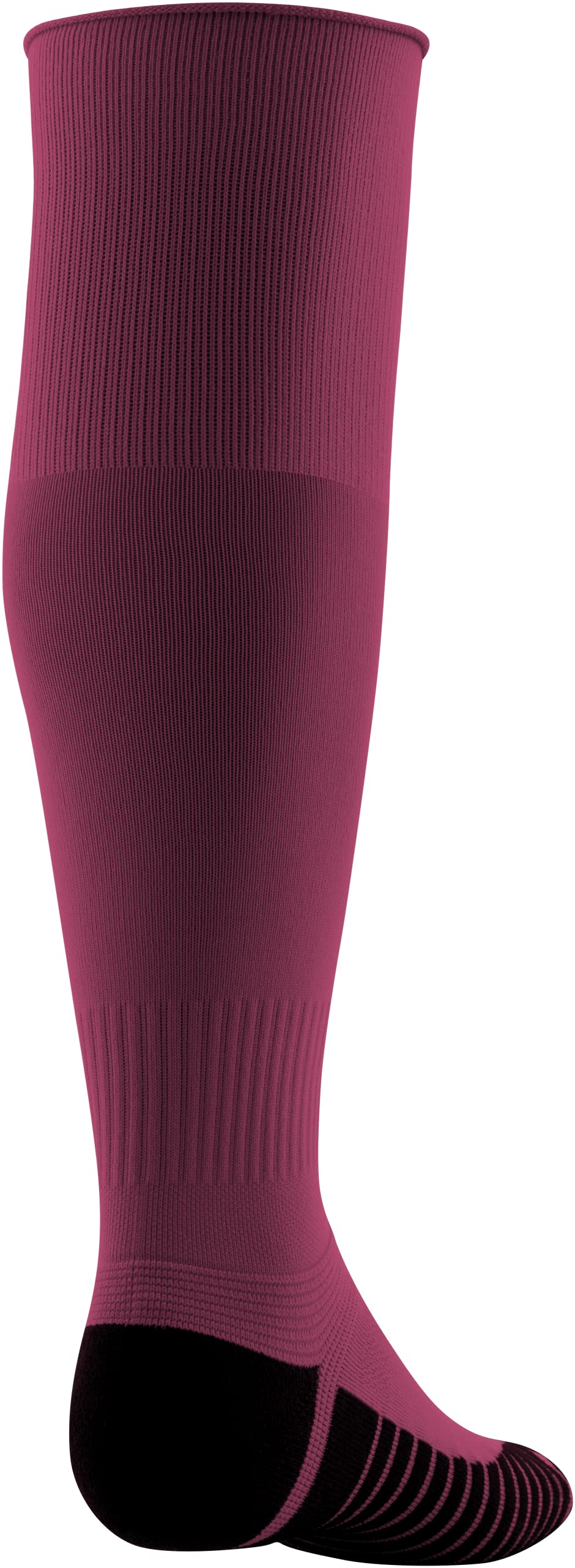 Under Armour Adult Soccer Over-The-Calf Socks, 1-Pair, Maroon/Black/White, Large