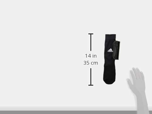 adidas Unisex-Child Performance Youth Sock Shin Guards, Black/White, Medium