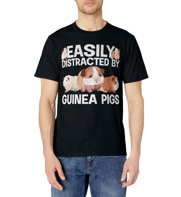Cute Guinea Pig Art For Men Women Kids Guinea Pig Cavy Lover T-Shirt