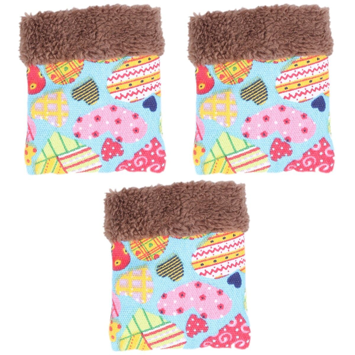 POPETPOP 3pcs Chinchilla Bedding Fleece Sleeping Bag Hamster Cage Bedding Guinea Pig Bed Pet Bed House Hamster Sleeping Bag Bed Linings Hug Cup Cotton Nest Mice Warm Mat Hamster House Bed