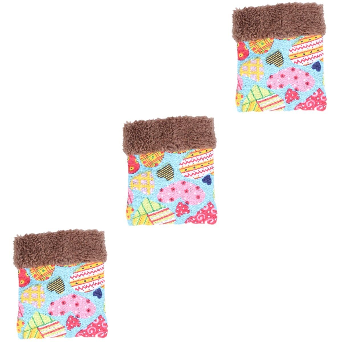 POPETPOP 3pcs Chinchilla Bedding Fleece Sleeping Bag Hamster Cage Bedding Guinea Pig Bed Pet Bed House Hamster Sleeping Bag Bed Linings Hug Cup Cotton Nest Mice Warm Mat Hamster House Bed