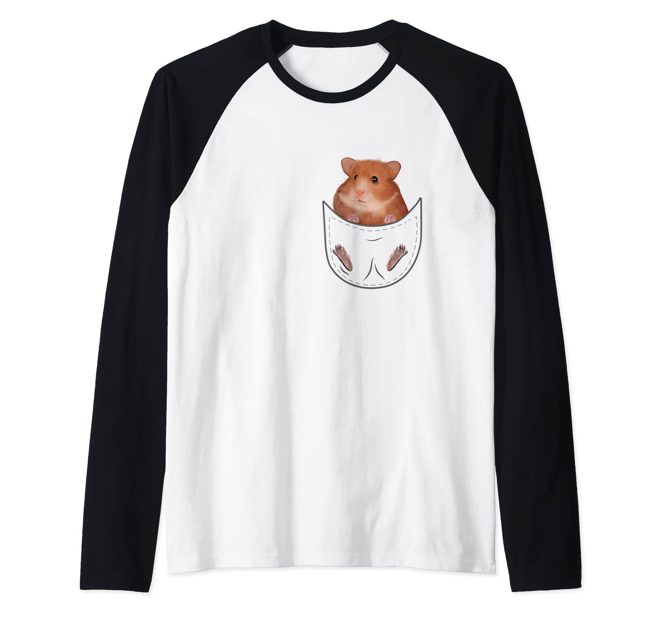 Kids Hamster Clothes Pocket Animal Outfit Gift Hamster Raglan Baseball Tee