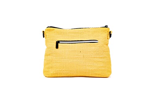 DIME BAGS Day Tripper | Hemp Shoulder Bag | Crossbody and Clutch Purse | Custom Interior Lining by Ellie Paisley (Yellow)