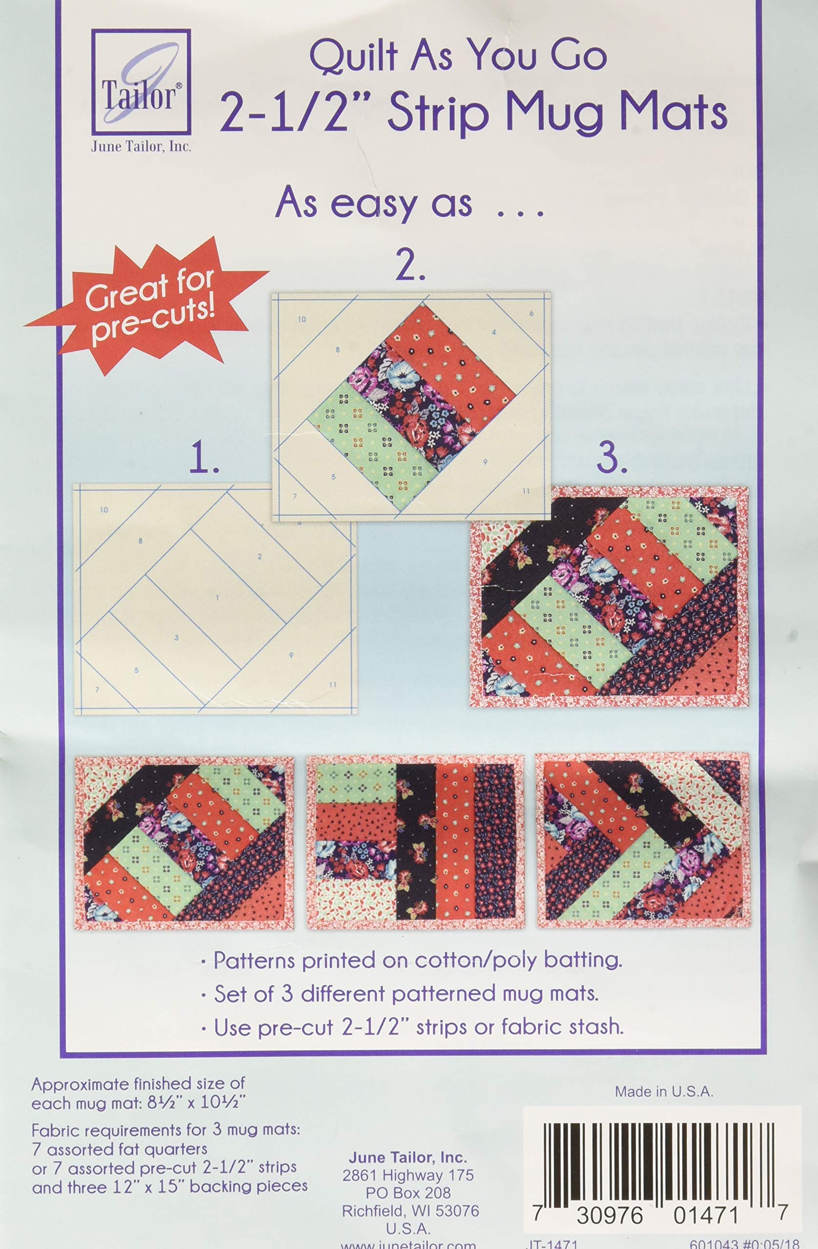 Quilt As You Go 2 1/2" Strip Mats - 3/pack
