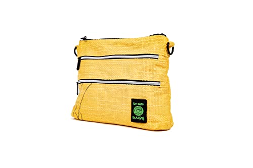 DIME BAGS Day Tripper | Hemp Shoulder Bag | Crossbody and Clutch Purse | Custom Interior Lining by Ellie Paisley (Yellow)