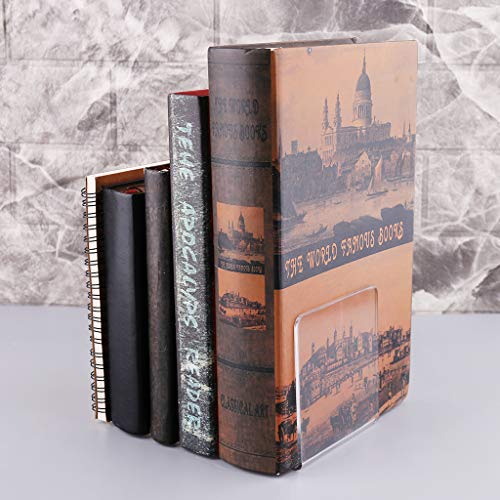 tegongse 2Pcs Book Ends, Clear Acrylic Bookends, Non-Skid Bookend Supports, Book Stopper for Books/Movies/CDs/Video Games