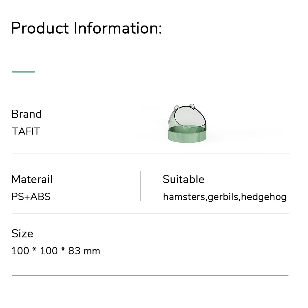 Tafit Cute Hamster Food Bowl Hedgehog Dish for Dwarf Hamsters, Syrian Hamsters, Gerbils, Mice, Rats, Small Animals, White