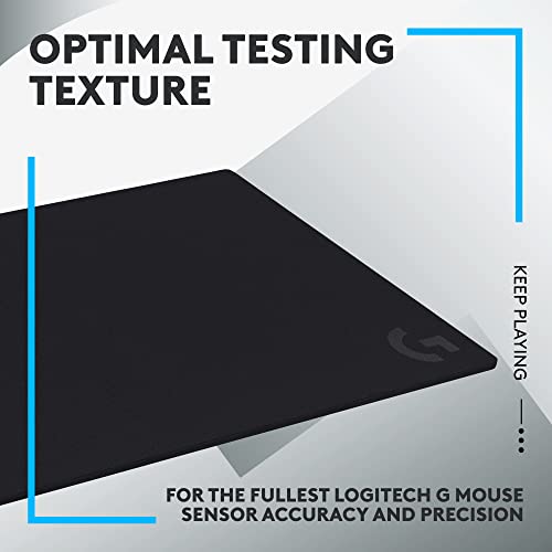 Logitech G740 Large Thick Gaming Mouse Pad, Optimized for Gaming Sensors, Moderate Surface Friction, Non-Slip Mouse Mat, Mac and PC Gaming Accessories, 460 x 600 x 5 mm