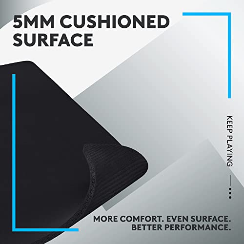Logitech G740 Large Thick Gaming Mouse Pad, Optimized for Gaming Sensors, Moderate Surface Friction, Non-Slip Mouse Mat, Mac and PC Gaming Accessories, 460 x 600 x 5 mm