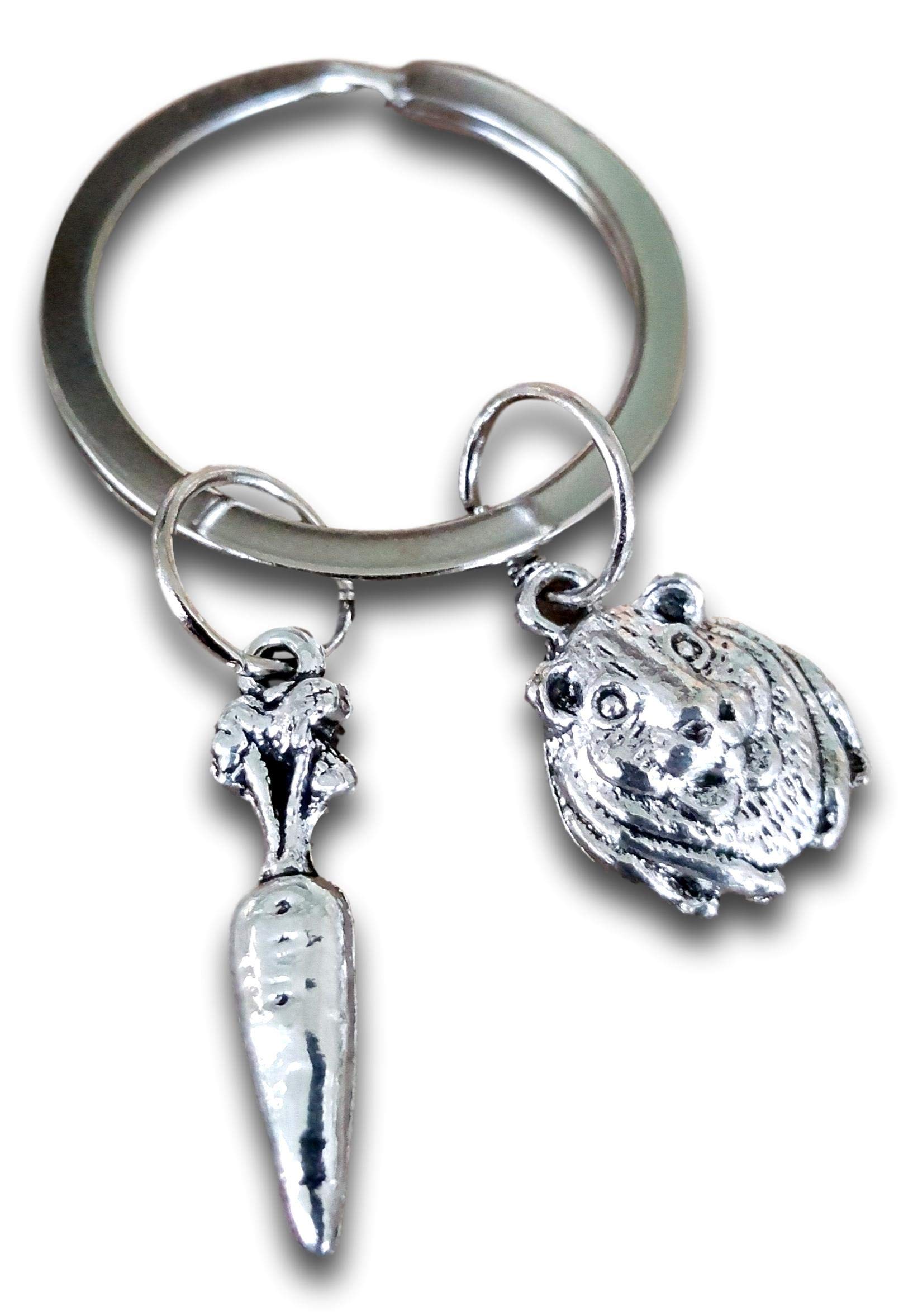 Guinea Pig and Carrot Charm Jewelry by “The Crazy Guinea Pig Lady” (Keychain)