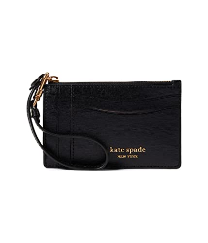 Kate Spade New York Morgan Saffiano Leather Coin Card Case Wristlet Black One Size