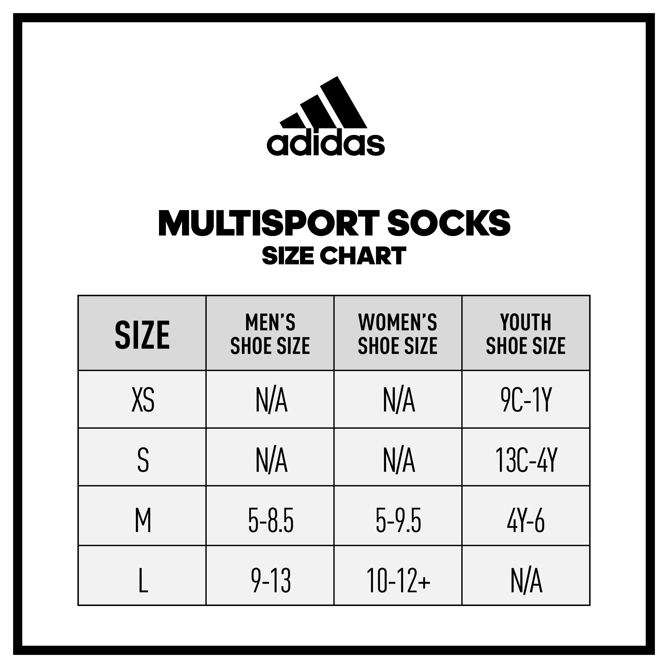 adidas Utility All Sport Over The Calf (OTC) Socks (1-Pair), Black/Light Onix Grey/White, X-Small