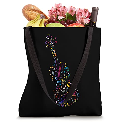 Colorful Music Notes Violin Lover Violinists Musician Tote Bag