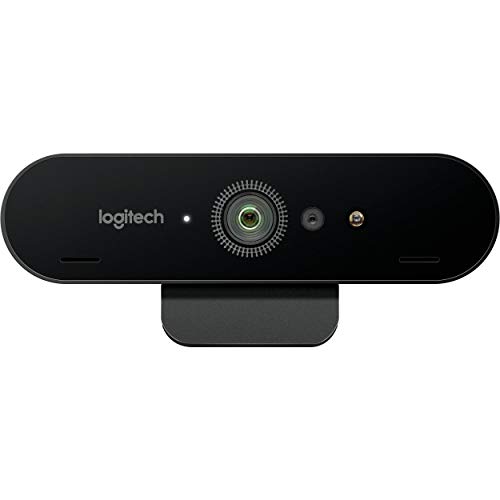 Logitech BRIO UHD 4K Webcam: (960-001105) with RightLight 3 and HDR Technology + Bundle Kit
