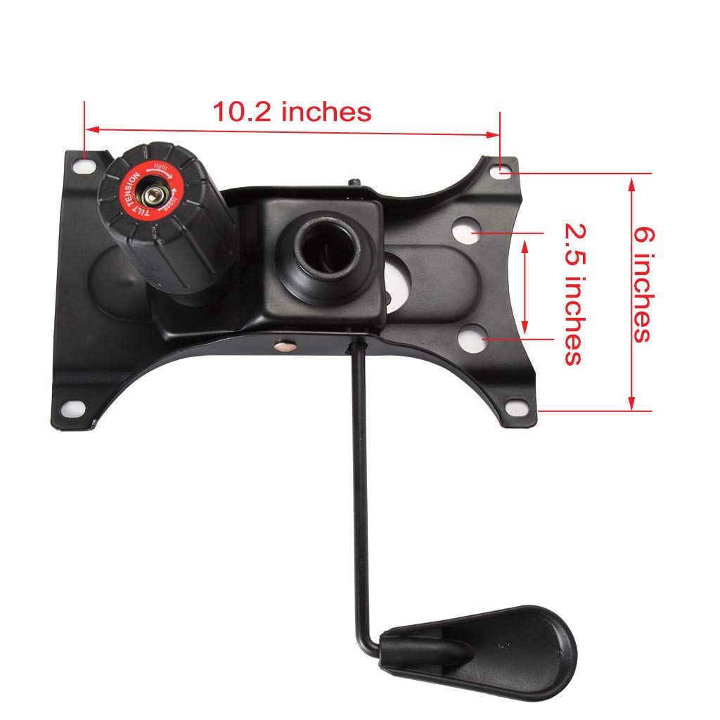Skelang Tilt Control Mechanism Replacement, Office Chair Tilt Base Control Lift Mechanism, Swivel Base Plate Control Seat Mechanism, Mounting Hole Dimension: 10.2"×6"(L×W)