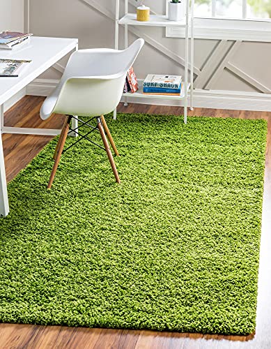 Rugs.com - Γber Cozy Solid Shag Collection Rug β 10' x 13' Grass Green Shag Rug Perfect for Living Rooms, Large Dining Rooms, Open Floorplans
