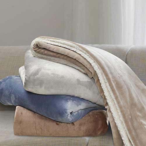 Thesis Sherpa Fleece Throw Blanket for Couch Linen Throw Blanket β Fuzzy Cozy Warm Sherpa Blanket Throw, 50x60 Inches