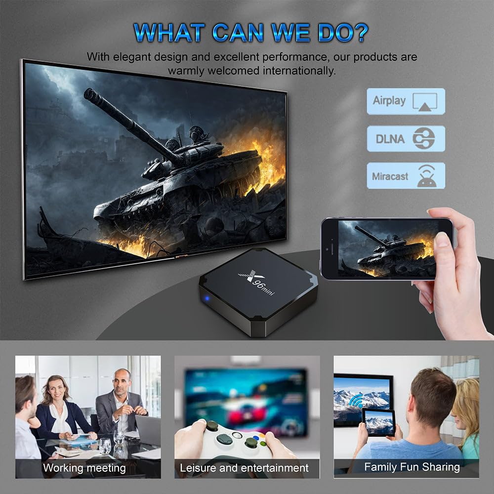 BOXPUT X96 Mini Android 11 TV Box Amlogic S905W2 Quad-Core Smart TV Box 2024 2GB RAM 16GB ROM 2.4G/5G Dual WiFi 4K TV Box HD Media Player Set Top Box