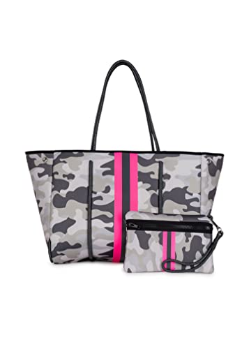 Haute Shore - Greyson Cairo Neoprene Tote Bag w/Zipper Wristlet Inside, One_Size