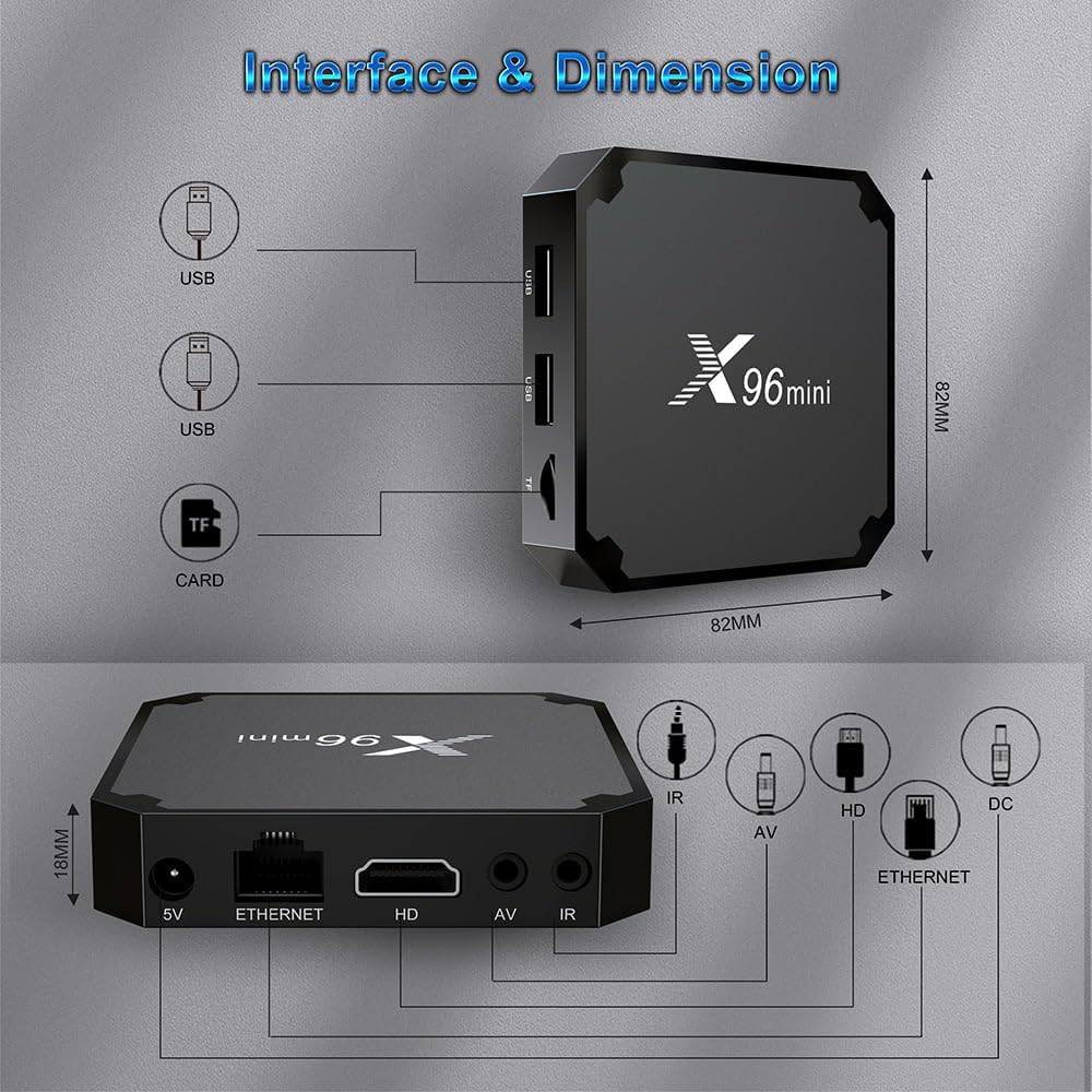 BOXPUT X96 Mini Android 11 TV Box Amlogic S905W2 Quad-Core Smart TV Box 2024 2GB RAM 16GB ROM 2.4G/5G Dual WiFi 4K TV Box HD Media Player Set Top Box