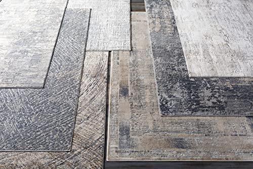 Mark&Day Area Rugs, 8x10 Pontoise Modern Charcoal Area Rug Gray Brown Cream Carpet for Living Room, Bedroom or Kitchen (7'10" x 10'2")