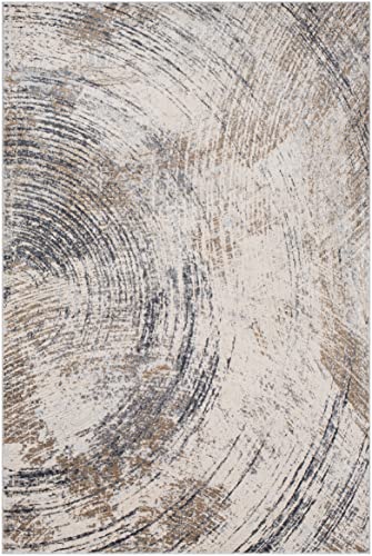 Mark&Day Area Rugs, 8x10 Pontoise Modern Charcoal Area Rug Gray Brown Cream Carpet for Living Room, Bedroom or Kitchen (7'10" x 10'2")