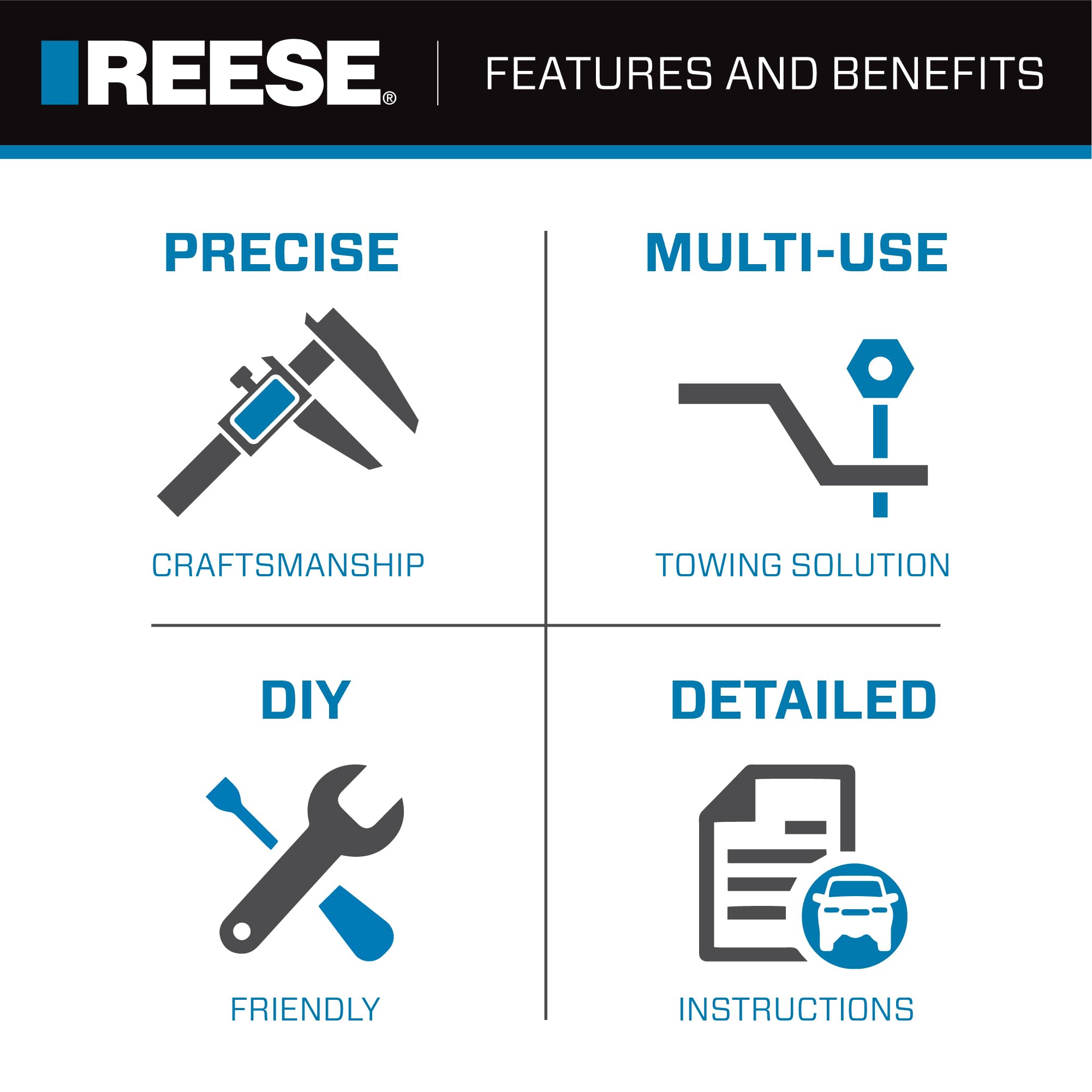 Reese Towpower 74059 72" Safety Chain - 5000 lb. Capacity