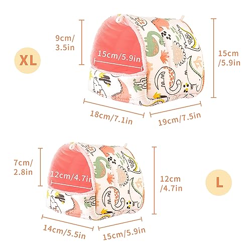 HPAWHOMEPART Parrot Bird Bed Hammock Winter Warm Bird Plush Nest Toy for Parakeet Comfortable Hanging Bird Bed for Cage (XL, Grey)
