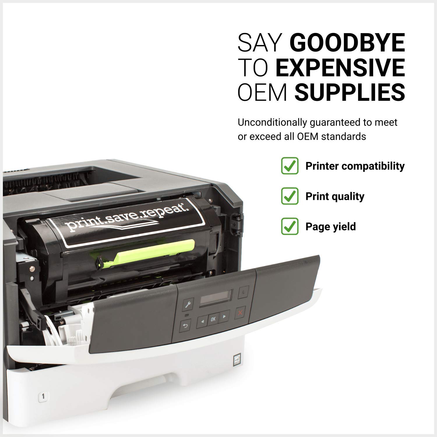 Print.Save.Repeat. Lexmark B221000 Remanufactured Toner Cartridge for B2236, MB2236 Laser Printer [1,200 Pages]