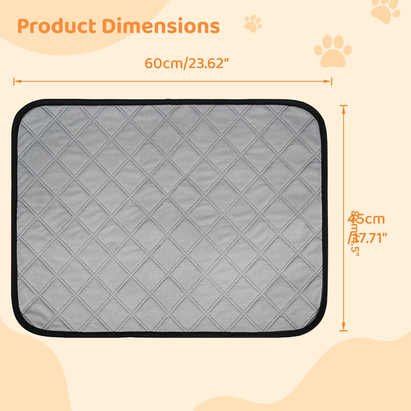 Homaisson Guinea Pig Cage Liners (24Γ18inches), 2-Pack Washable and Reusable Guinea Pig Bedding Pee Pads, Super Absorbent Guinea Pig Pee Pad for Chinchillas Hamster Small Animals