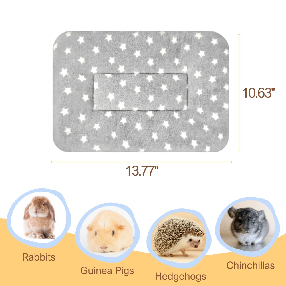 Tierecare 10PCS Guinea Pig Bed Soft Rabbit Bedding Cage Liner Warm Bunny Mats Pee Pads Fleece Blanket Plush Hamster Sleep Beds Ferret Squirrel Hedgehog Rat