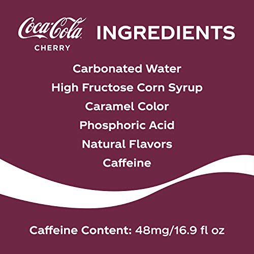Coca-Cola Coke Cherry Soda, 16.9 fl oz (pack of 6)