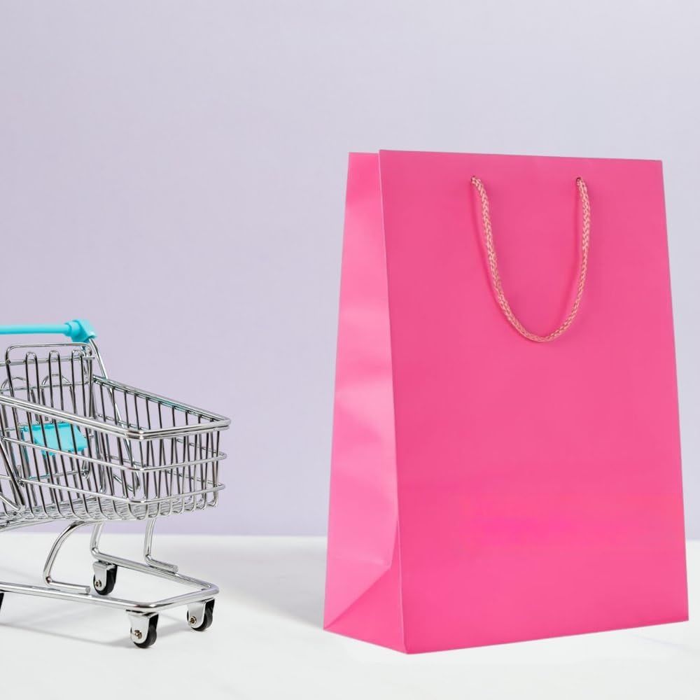Amscan Glossy Paper Bag, Medium-1 pc, Cool Mint