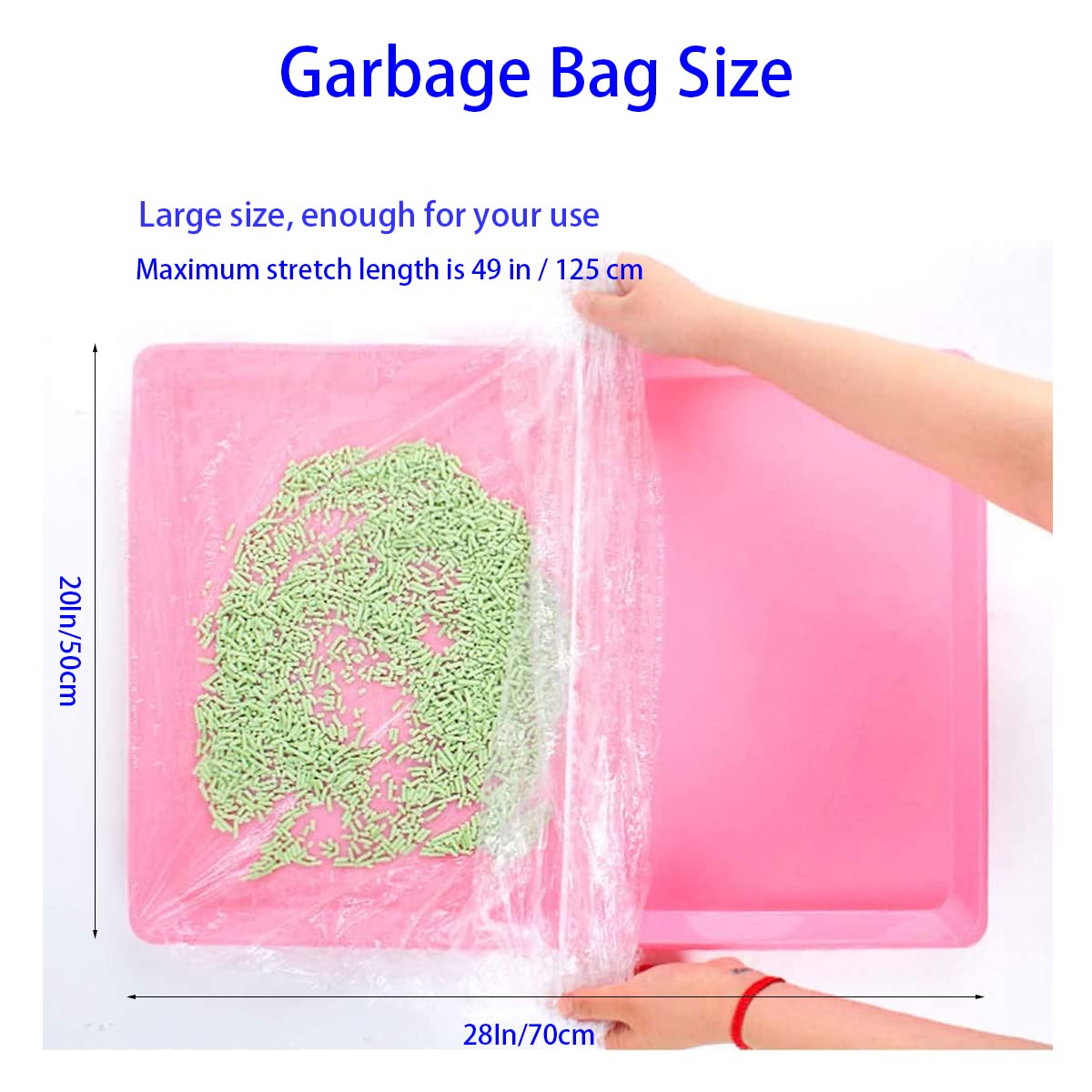 PFTIJVN 100 Pcs Disposable Rabbit Cage Liners,Guinea Pig Cage Liner Bag Leak Proof Clear Plastic Small Animals Cage Liners Bedding Litter Pan Bags for Bunny Hamster Hedgehog