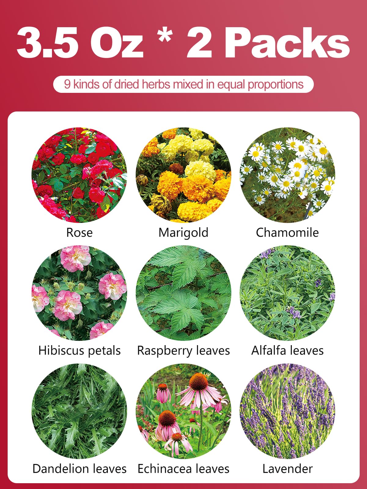 MEWTOGO 7 Oz Guinea Pigs Herb Mix - Natural Flower Herbal Blend in 9 Dried Flowers & Herbs, Hamster Bedding for Bunny Gerbils Small Animals Keep Cage Environment Fresh