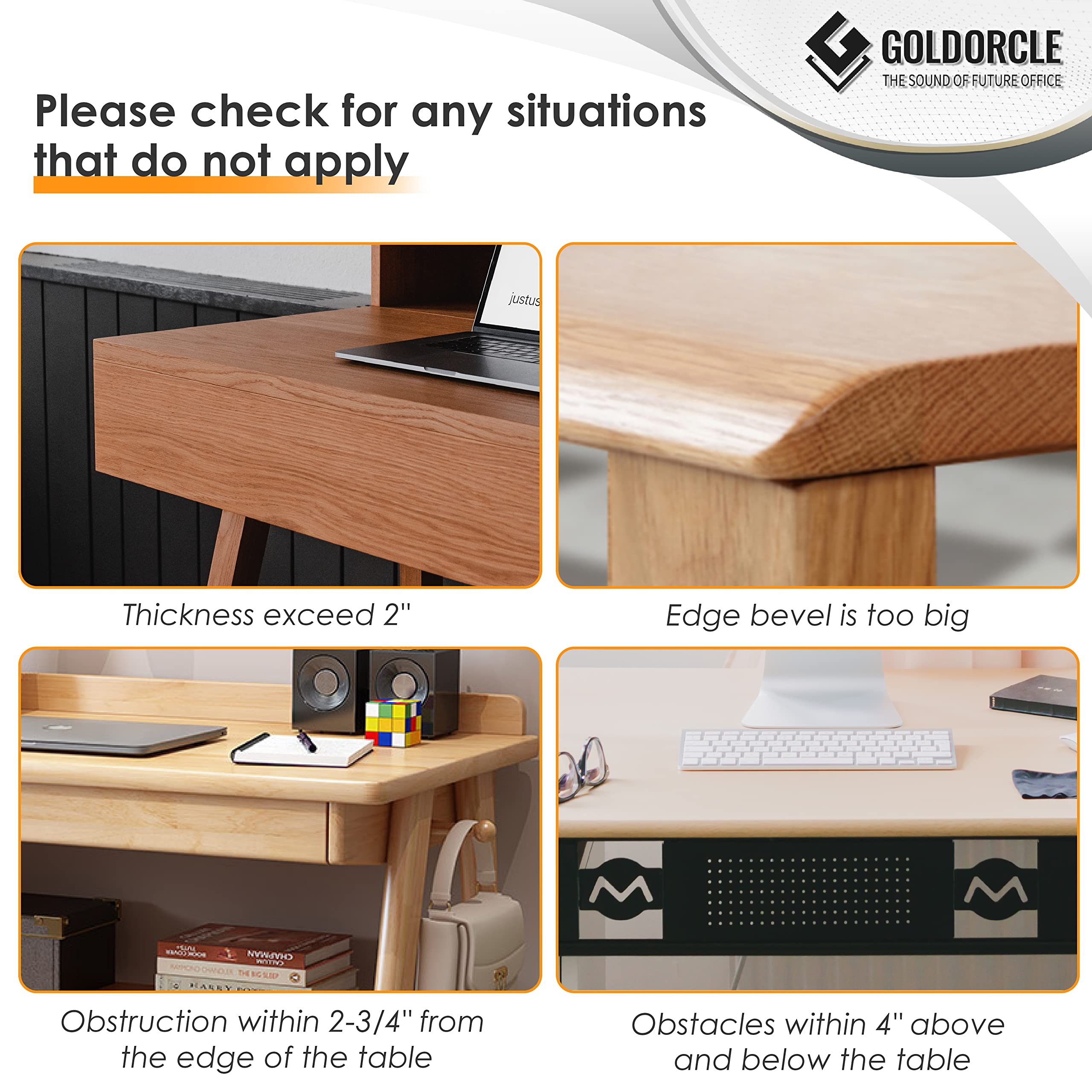 GoldOrcle Metal Keyboard Tray Under Desk C Clamp On Pull Out Slide-Out Keyboard Stand Drawer Platform for Home or Office