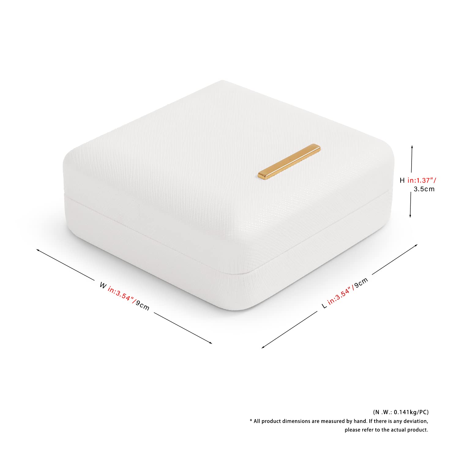 Woodten White PU Leather Bracelet Gift Box Jewelry Bracelet Bangle Packaging Case Box