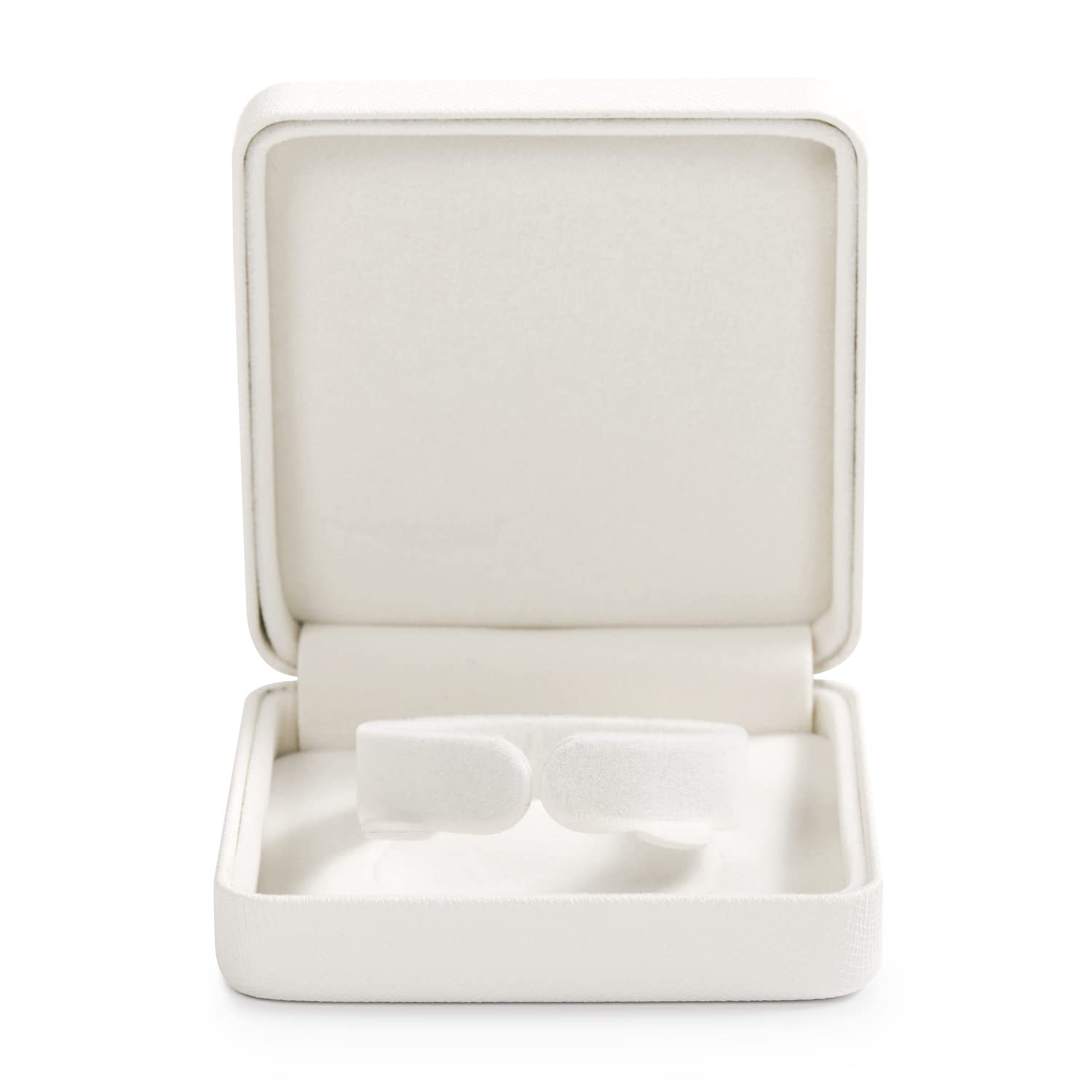 Woodten White PU Leather Bracelet Gift Box Jewelry Bracelet Bangle Packaging Case Box