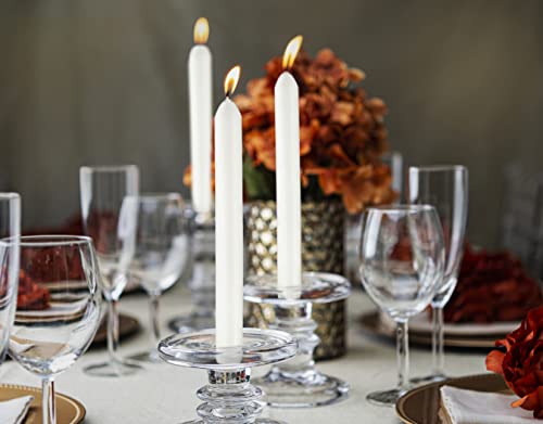 BOLSIUS 10 Count Household White Dinner Candles - 9 Inches - Premium European Quality - Approx. 8 Hours Burn Time - Unscented Dripless and Smokeless, Restaurant, Wedding, Spa, and Party Candlesticks