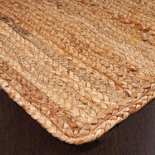 HOMEMONDE Braided 2 x 8 Feet Jute Rugs Hand Woven Doorway Runner Rug for Bedroom, Indoor