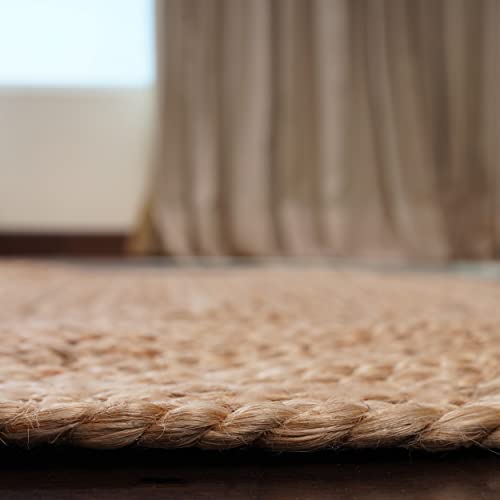 HOMEMONDE Braided 2 x 8 Feet Jute Rugs Hand Woven Doorway Runner Rug for Bedroom, Indoor