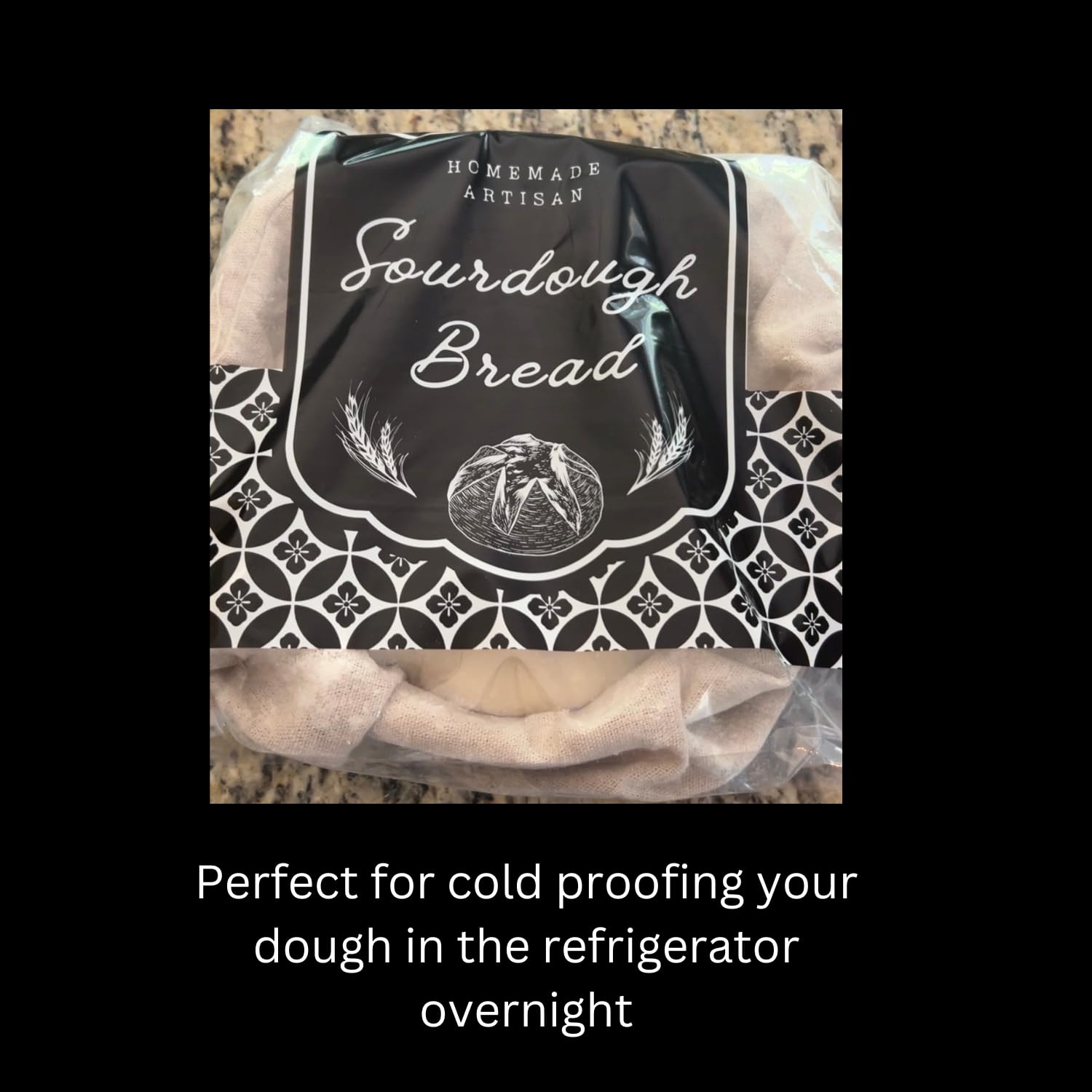 Large Beautiful Design Sourdough Bread Bags 50 Bread Bags For Homemade Bread with 50 Ties