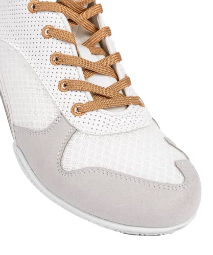 Venum Mens "Elite" Boxing Shoes, White/Gold, 10 US