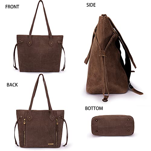 Montana West Tote Bag Concealed Carry Purses for Women Large Shoulder Handbags with Holster Coffee MWL-G002CF