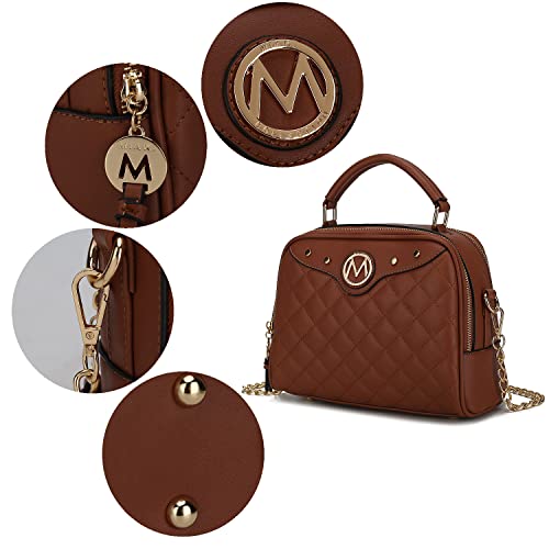 MKF Collection Satchel Bag for Women, Crossbody Handbag Top-Handle Purse