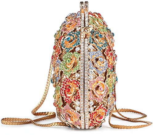 MOSSMON Crystal Evening Clutch Purses Formal Bride Wedding Party Evening Bag for Women