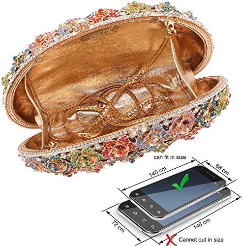 MOSSMON Crystal Evening Clutch Purses Formal Bride Wedding Party Evening Bag for Women
