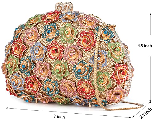 MOSSMON Crystal Evening Clutch Purses Formal Bride Wedding Party Evening Bag for Women