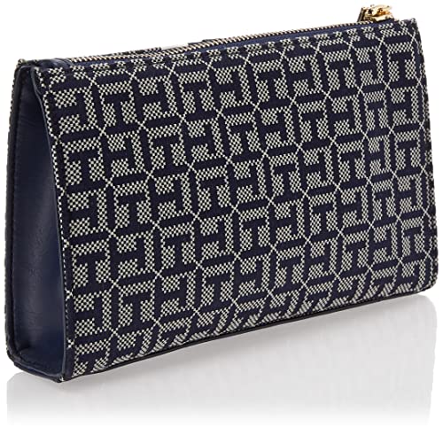 Tommy Hilfiger Womens Jaden Wristlet HANDBAG, Light Stone/Navy, One Size US
